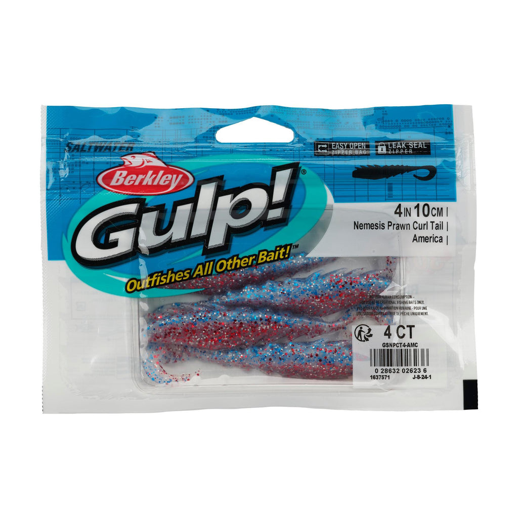 Gulp!® Saltwater Nemesis Prawn Curl Tail | Berkley Fishing®
