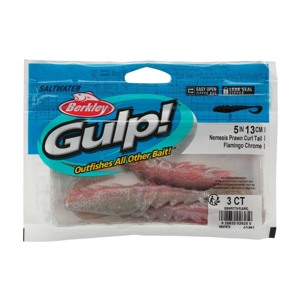 Gulp!® Saltwater Nemesis Prawn Curl Tail | Berkley Fishing®